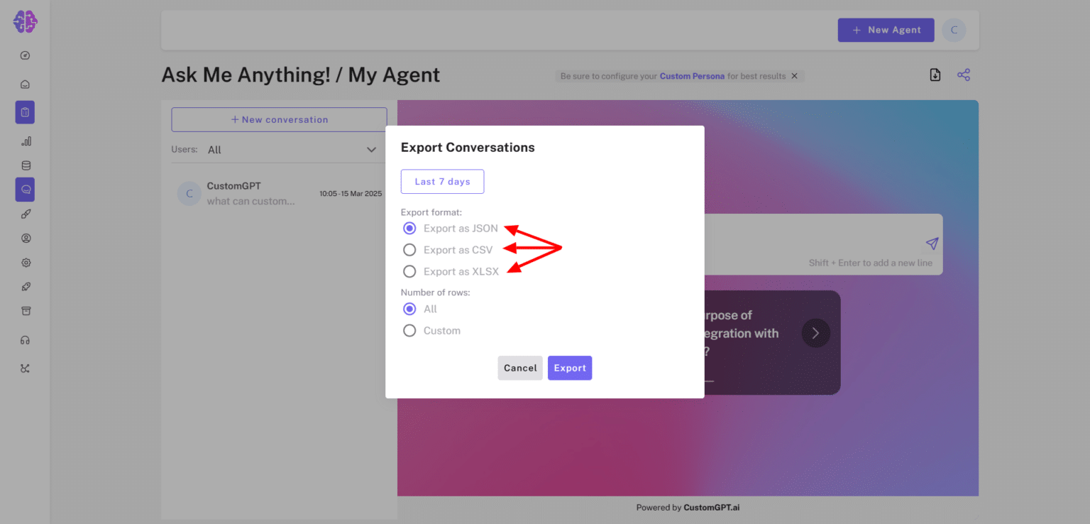 CustomGPT Introduces Chat Logs: Goldmine Of Customer Intelligence