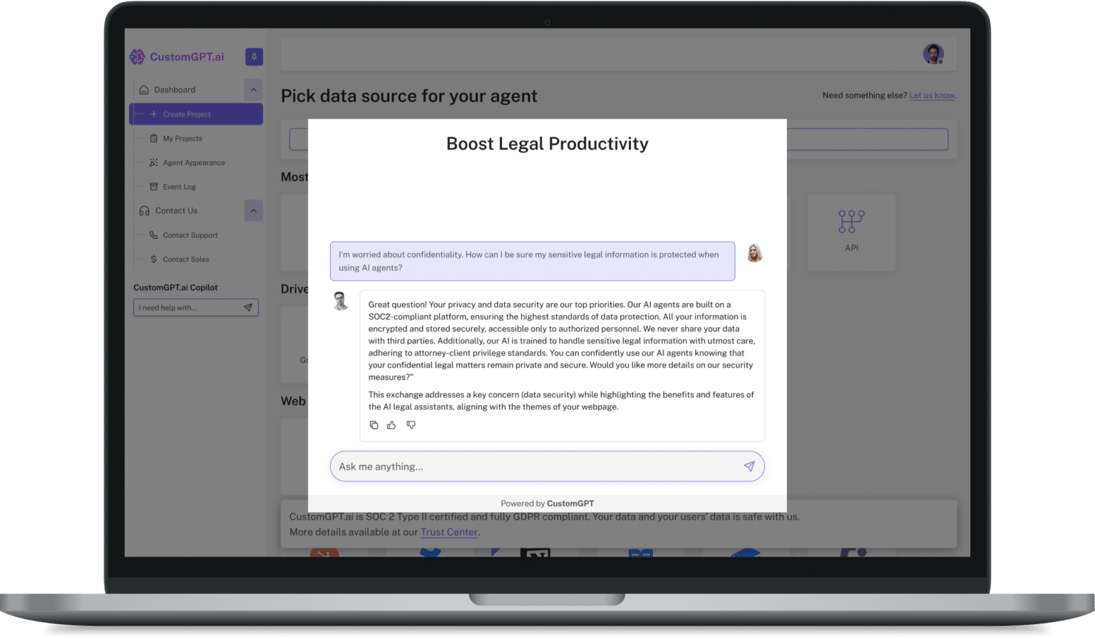 Maximize Legal Productivity And Client Wins With Custom AI Agents - CustomGPT