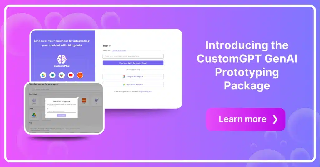 Introducing The CustomGPT GenAI Prototyping Package