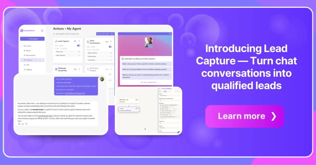 CustomGPT.ai Lead Capture Agent: Turn Visitors Into CRM Leads
